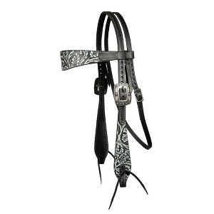 Professional's Choice Paisley Swell Cheek Headstall - Latigo Leather ...