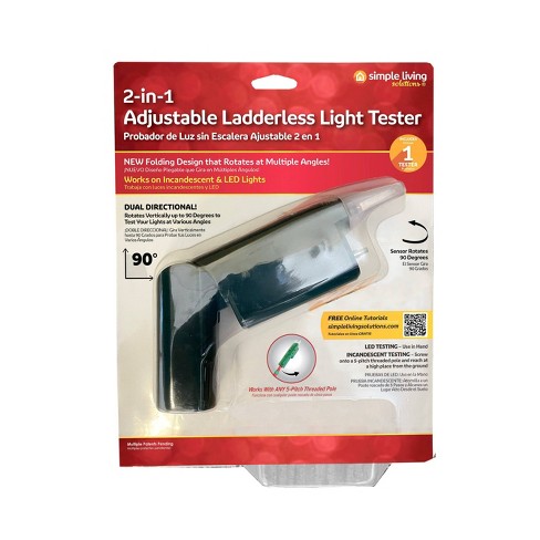 2-in-1 Ladderless Light Tester - Simple Living Solutions : Target
