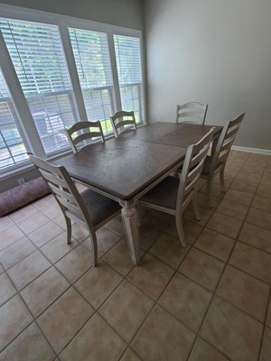 Realyn Rectangular Extendable Dining Table Chipped White - Signature Design By Ashley : Target