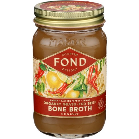 Fond Organic Grass-fed Beef Bone Broth - Case Of 4 - 14 Fl Oz : Target