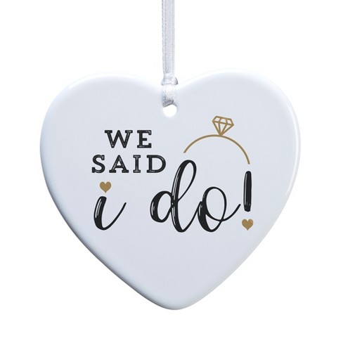 Personalization Mall We Said I Do Heart Wedding Ornament : Target