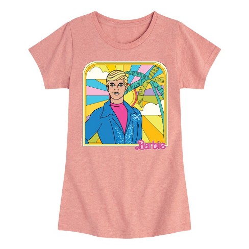 Girls' - Barbie - Retro Malibu Ken Fitted Short Sleeve Graphic T-shirt ...
