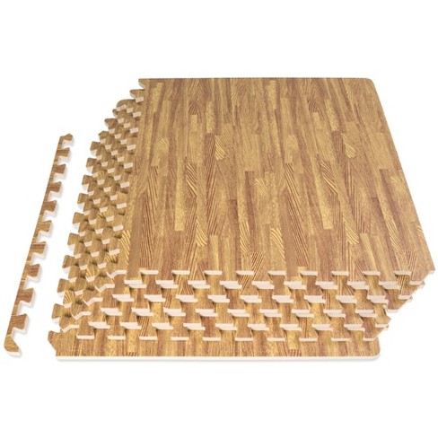 Wood Grain Puzzle Mat 1/2-in, Light Oak, 24 Sq Ft - 6 Tiles : Target