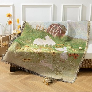 Phantoscope Easter Blanket Soft Jacquard Knitted Throw Blanket with ...