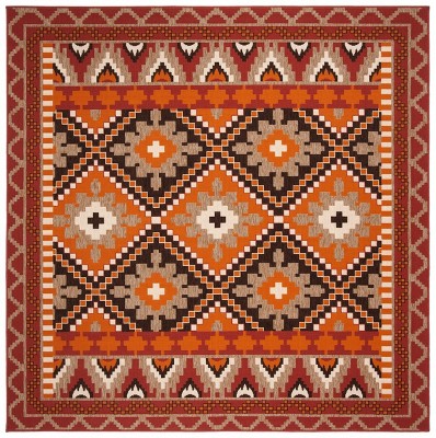 Veranda Ver096 Power Loomed Indoor/outdoor Area Rug - Rust/red - 5'3"x5 ...
