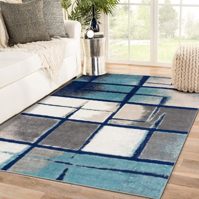 Luxe Weavers Abstract Modern Area Rug, Blue 4x5 : Target