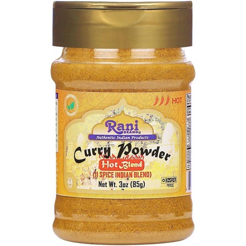Curry Powder Hot, Indian 11-spice Blend - 3oz (85g) - Rani Brand ...