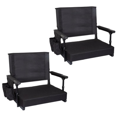 SUNSPIRE Stadium Seats Portable Bleacher Chair with Armrests Back ...