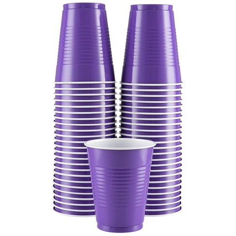 Sparksettings Purple Disposable Plastic Cups 18oz, 50 Pack : Target
