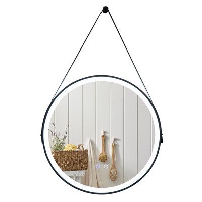 Costway 24'' Wall Mounted Bathroom Mirror Vanity Makeup Mirror With 3 ...