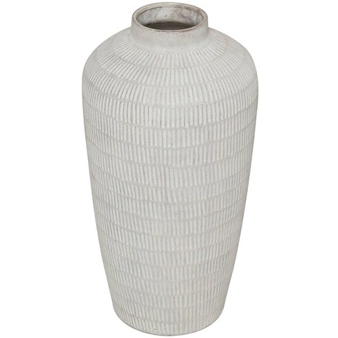 Olivia & May 23'' X 12'' Ceramic Textured Vase With Linear Pattern ...