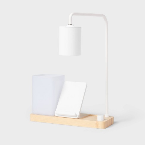 Desk Lamp With Wireless Charging And Storage (includes Led Light Bulb ...