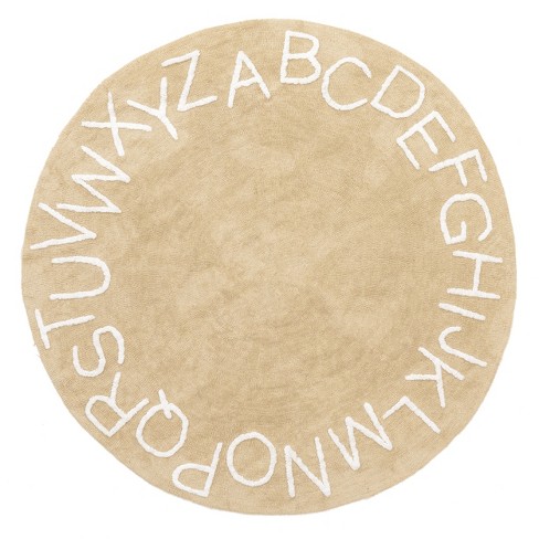 Nuloom Kids Washable Alphabet Rug Beige 3' X 5' : Target
