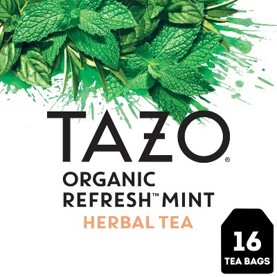 Tazo Tb Organic Refresh Mint - 16ct : Target