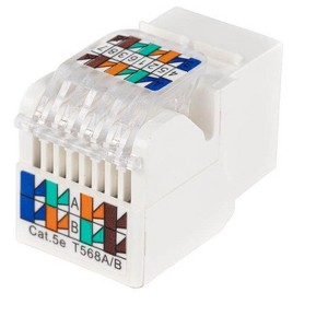 Monoprice Cat5e RJ45 Toolless Keystone Jack for 22-24AWG Solid Wire ...