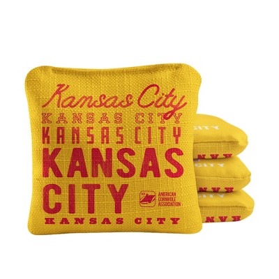 Gameday Kansas City Football Synergy Pro Red Cornhole Bags (set Of 4 ...
