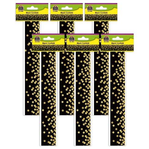 Teacher Created Resources® Black Confetti Straight Border Trim, 35 Feet ...