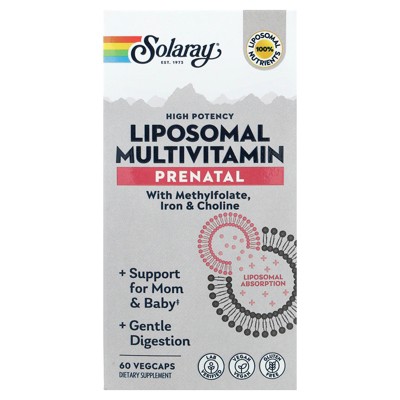 Solaray High Potency Prenatal Liposomal Multivitamin, 60 VegCaps : Target