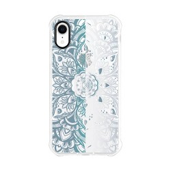 Otm Essentials Apple Iphone 11/xr Tough Edge Geometrics & Patterns Clear Case - Dashes Peacock ...