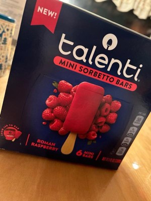 Talenti Roman Raspberry Frozen Mini Sorbetto Bars - 6pk/11.1 Fl Oz : Target