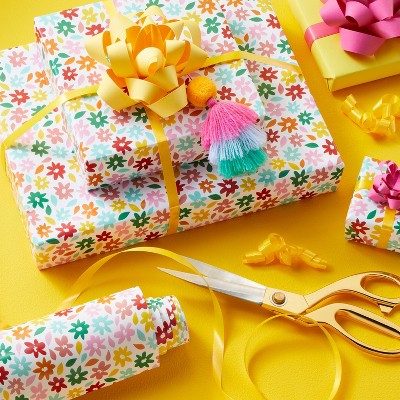 Colorful Flowers Gift Wrapping Paper - Spritz™ : Target