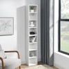 8-Tier Media Tower Rack with Adjustable Shelves, Slim Storage Cabinet ...