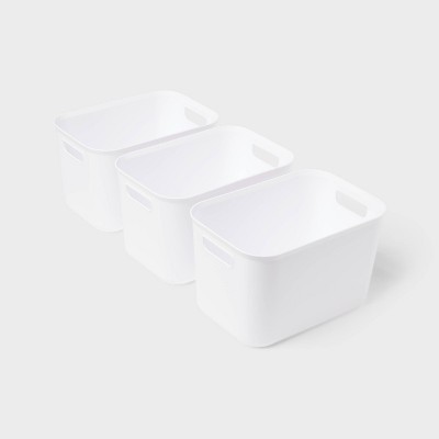 Iris 3pk Plastic Storage Drawer White : Target