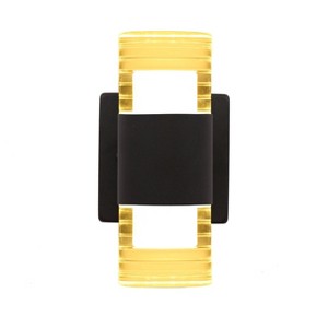 Chloe Lighting Ch7q037bk10-lw2 Anwar 2 Light Led In/out Door Wall ...