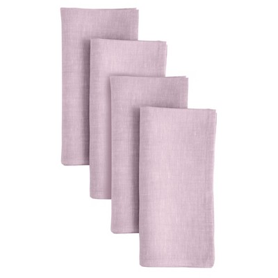 Solino Home Linen Dinner Napkins Chambray Lavender Set Of 4, 20 X 20 ...
