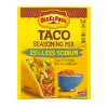 Old El Paso 25% Less Sodium Taco Seasoning 1oz : Target