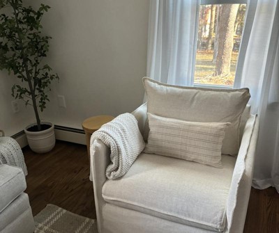 Berea Slouchy Lounge Chair With French Seams Ditsy Floral - Threshold ...