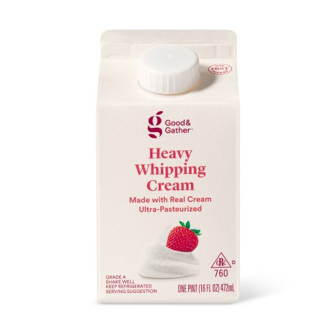 Heavy Whipping Cream - 16 Fl Oz (1pt) - Good & Gather™ : Target