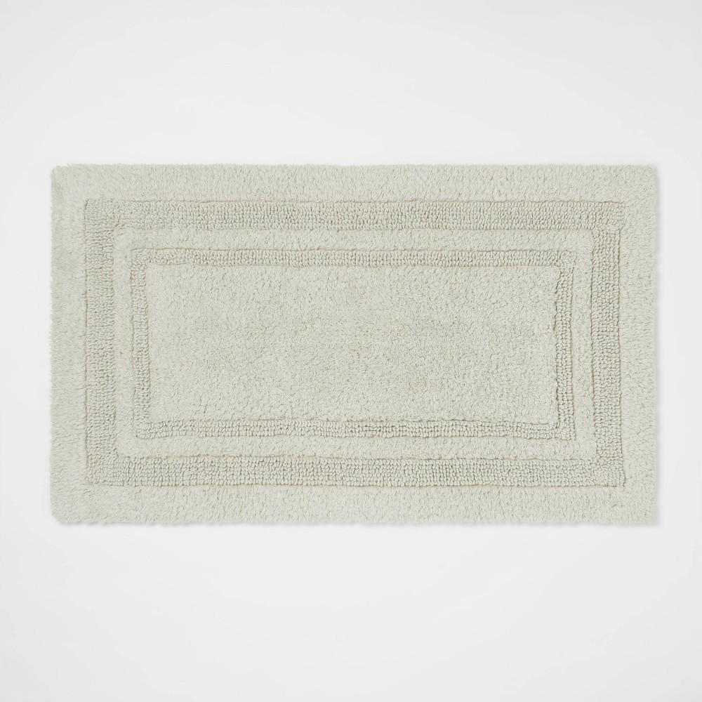 Pack of 2 20"x34" Performance Cotton Reversible Bath Rug Light Green ...