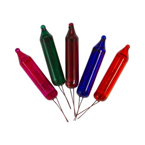 Northlight Pack Of 5 Multi-color Mini Christmas Replacement Bulbs, 12 ...