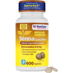 GenCare - Senna Laxative - Sennosides 8.6mg - Natural Senna Leaf ...