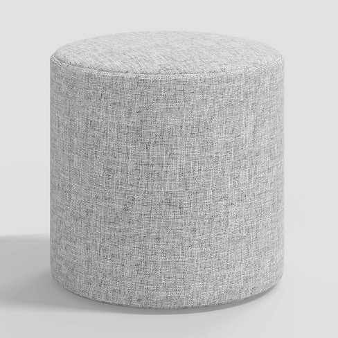 Round Thalia Ottoman In Textured Linen Zuma Pumice - Threshold ...
