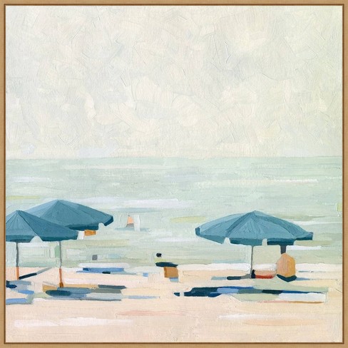 30" X 30" If Its The Beaches Ii By Emma Scarvey Framed Canvas Wall Art ...