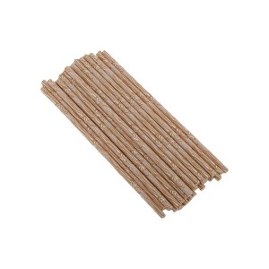 Unique Bargains Disposable Straight Straw Paper 2.36"x7.76" 25Pcs Brown ...