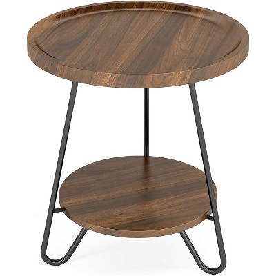 Tribesigns 1pc Round Side Table Brown : Target