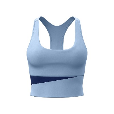 Women Color Block Racerback Sports Bra Tank Top U-Neck Removable Padded ...
