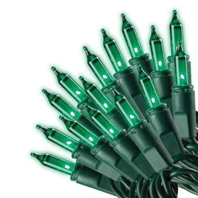 Northlight 100ct Mini String Lights Green - 20.25' Green Wire : Target