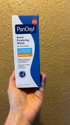 PanOxyl 10% Benzoyl Peroxide Acne Foaming Wash - 1oz: Paraben-Free, For ...