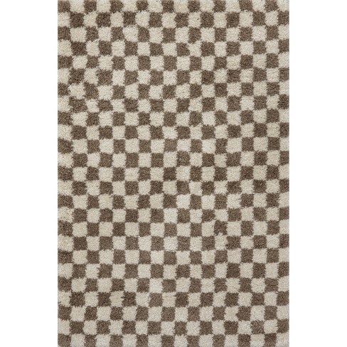 Nuloom Adelaide Mid-century Checkered Shag Area Rug : Target