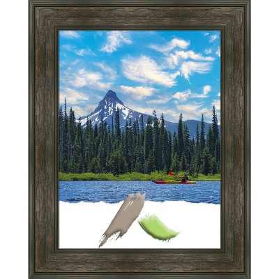 Amanti Art Rail Rustic Char Picture Frame Opening Size 18x24 In. : Target