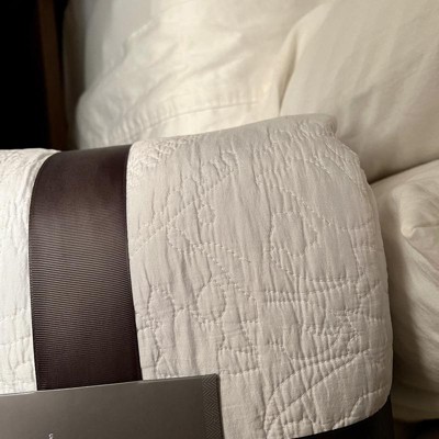 Full/queen Garment Washed Paisley Stitch Quilt White - Threshold™ : Target