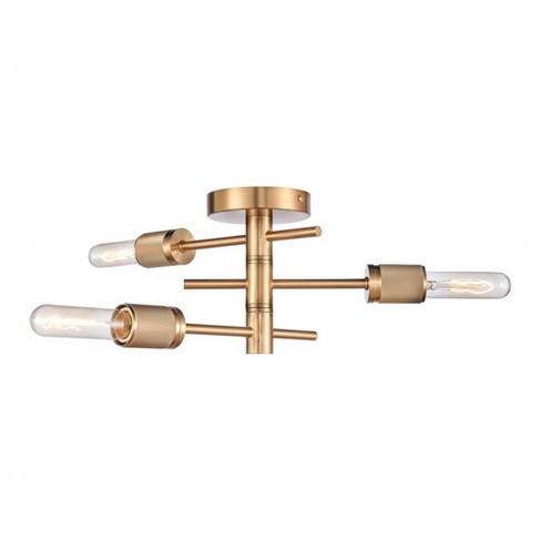 Elk Home Module 3 - Light Semi-flush Mount In Burnished Brass : Target