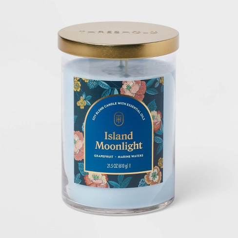 2-wick Lidded Glass Jar Candle Island Moonlight Light Blue 21.5oz ...
