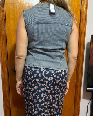 Women's V-neck Denim Vest - Universal Thread™ Blue Xs : Target