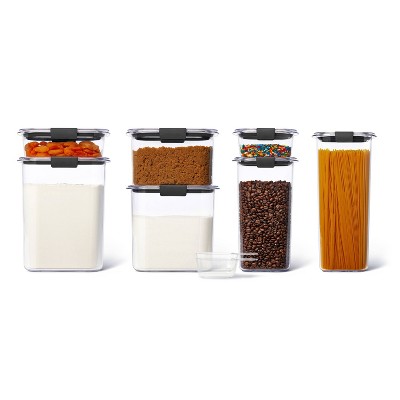 Rubbermaid 8pc Brilliance Pantry Food Storage Container Set : Target