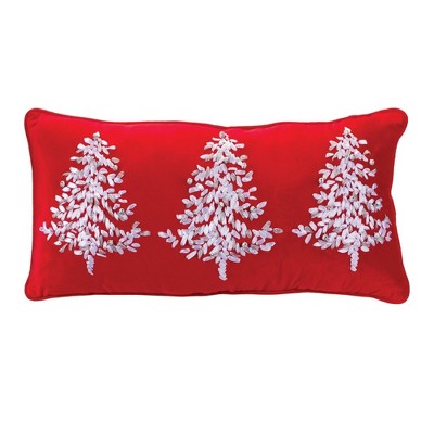Saro Lifestyle Christmas Tree Throw Pillow With Led Lights : Target
